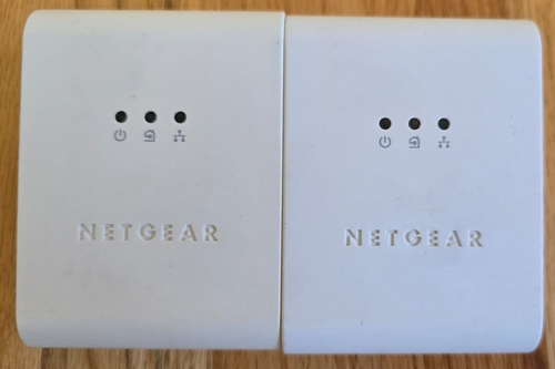 2 Netgear XE104 85Mbps Wall-Plugged Powerline 4-Port Ethernet Switch ...