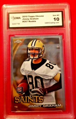 JIMMY GRAHAM RC 2010 TOPPS CHROME ROOKIE CARD#C67 GMA10!SAINTS TE RC ...