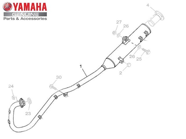 Yamaha OEM Exhaust -TTR125LE - 1B2-E4711-20-00 - Brand New | eBay