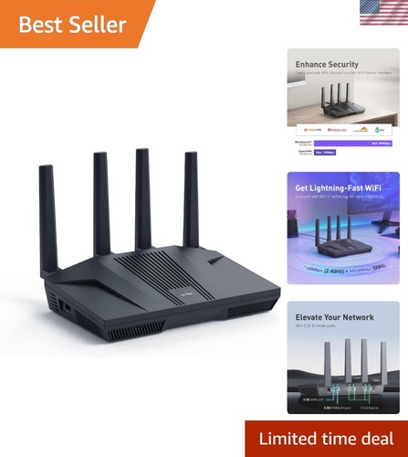 Flint 2 WiFi 6 Router with Wide Coverage, High-Speed Gaming Router, 2 x ...