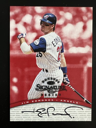 1991 DONRUSS SIGNATURE SERIES - JIM EDMONDS AUTO #NNO. ANGELS CARDINALS ...