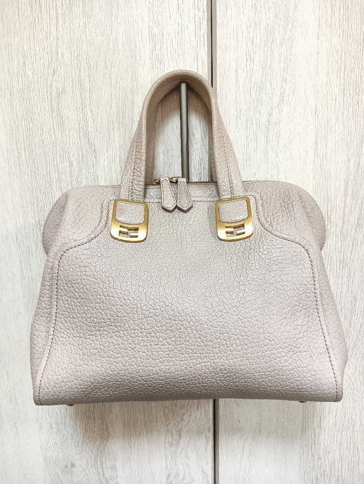 FENDI Chameleon Leather Handbag All Leather Used Authentic Classic Bag ...