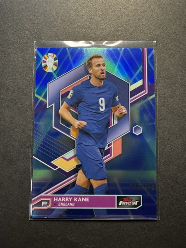 2023 Topps Finest Road to UEFA Euro 2024 Harry Kane /250 Blue & Aqua ...
