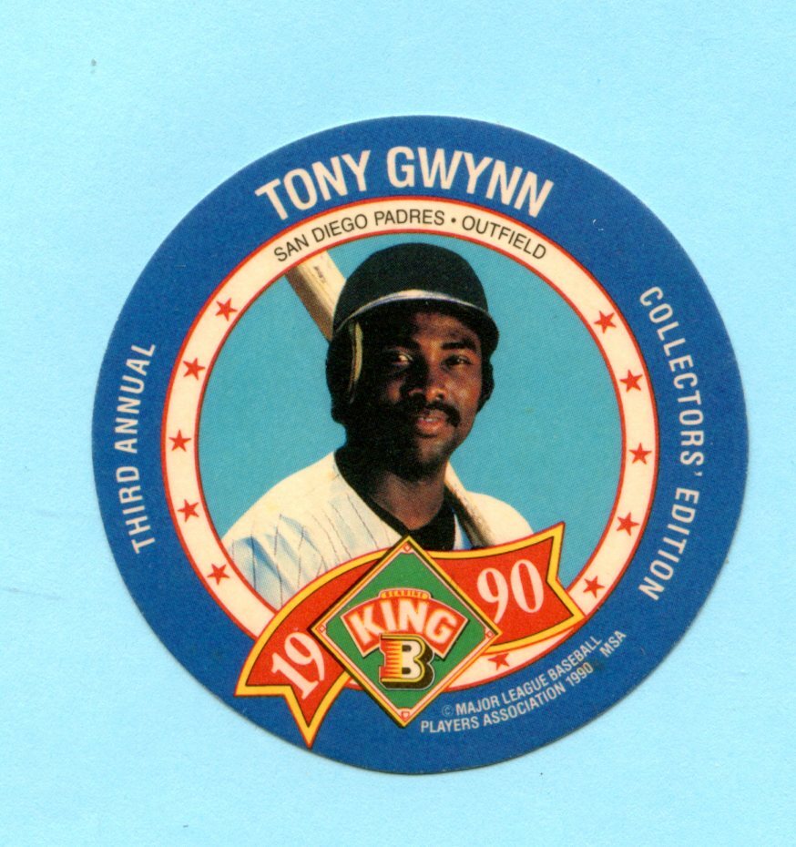 1990 King-B Jerky Third Annual Collector's Edition Discs # 3 Tony Gwynn ...