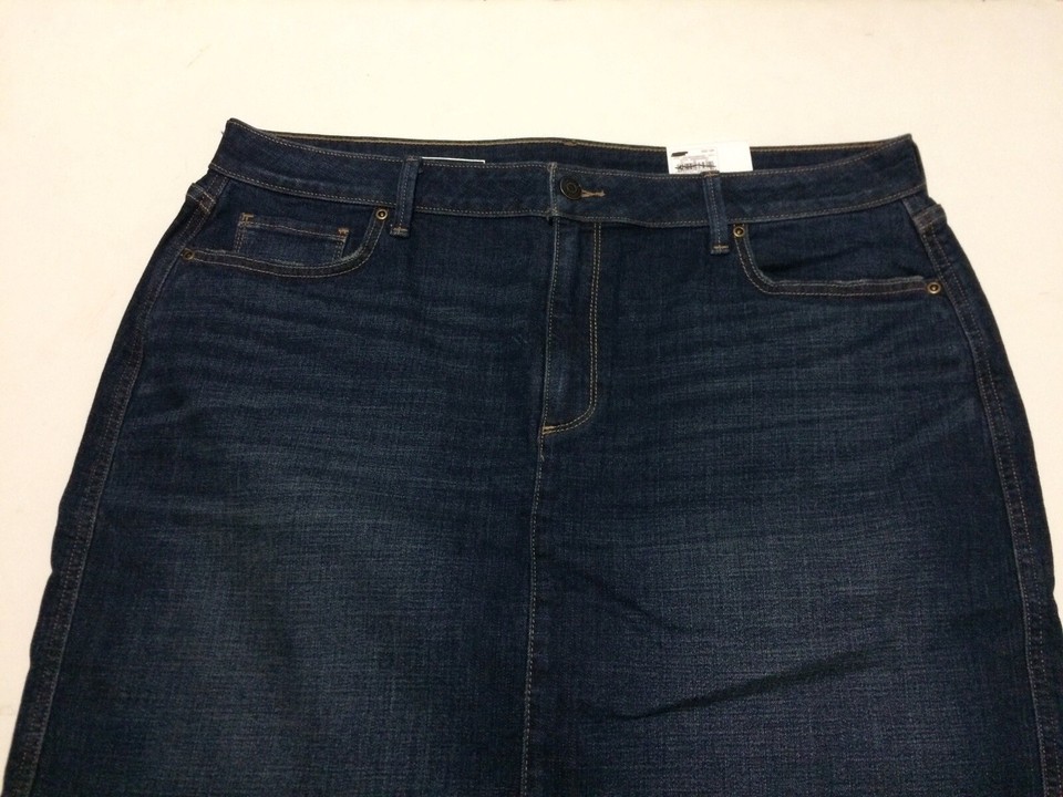 Sonoma Mid Rise Shirt Women Dark Blue Jeans NWT 18 Regular size | eBay