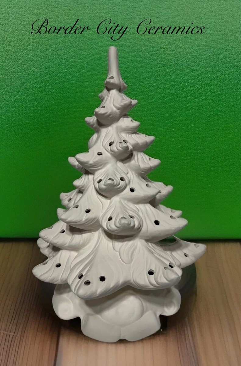 Vintage Atlantic Mold Christmas Tree Lenape Green Ceramic Vintage