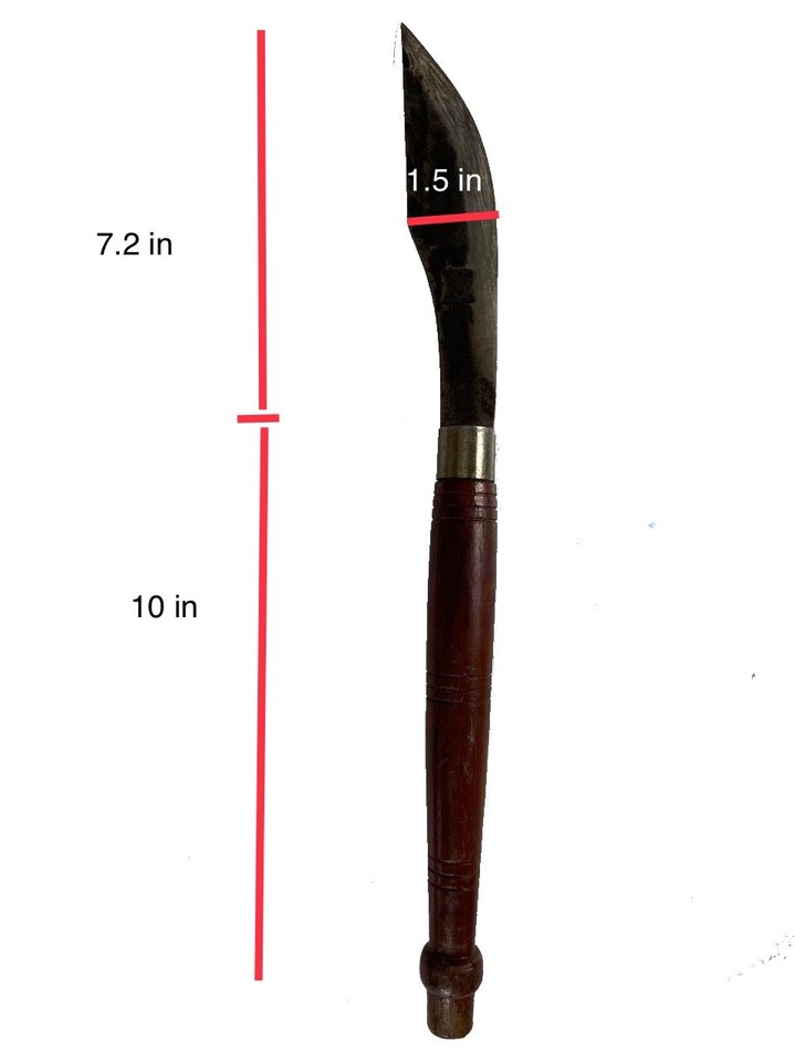 Bamboo Splitter Knife Hand Forged Steel Vintage Style Fix Blade Knives ...