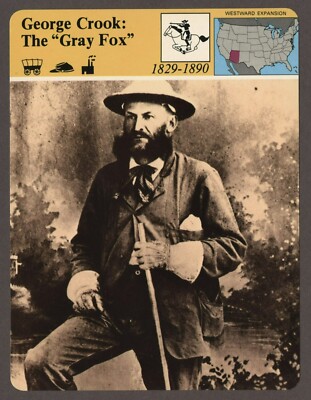 George Crook The Gray Fox Story of America Old West History Card | eBay
