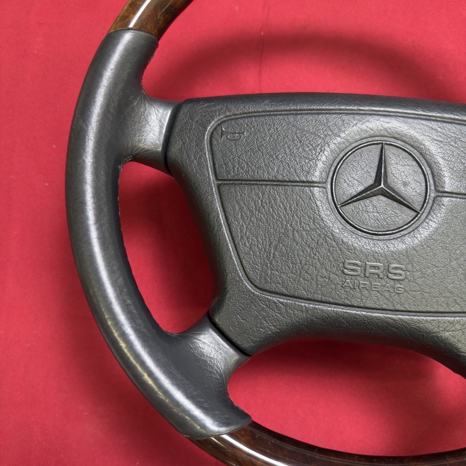 Original Mercedes-Benz Burl Wood Steering Wheel Dark Grey W140 R129 ...