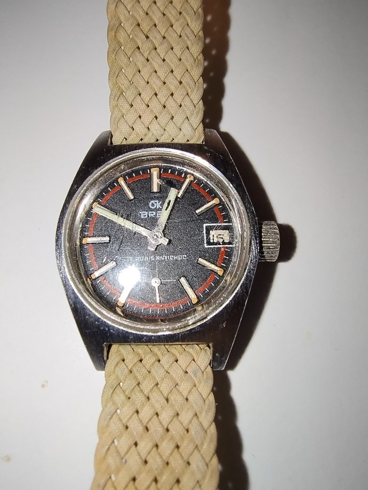 Orologio Vintage OK BREIL Lady - Skin Diver anni '70 - 17 Rubis ...