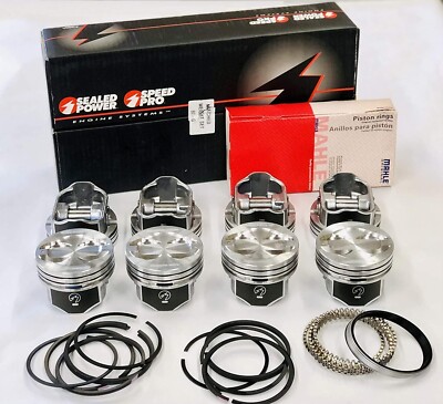 Small Block Chevy 400 V8 Hypereutectic Dish Top Piston Set with ...