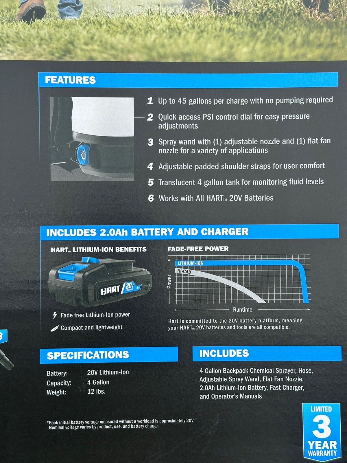 HART HGSP041 20V 4 Gallon Chemical Sprayer Kit - White for sale online ...