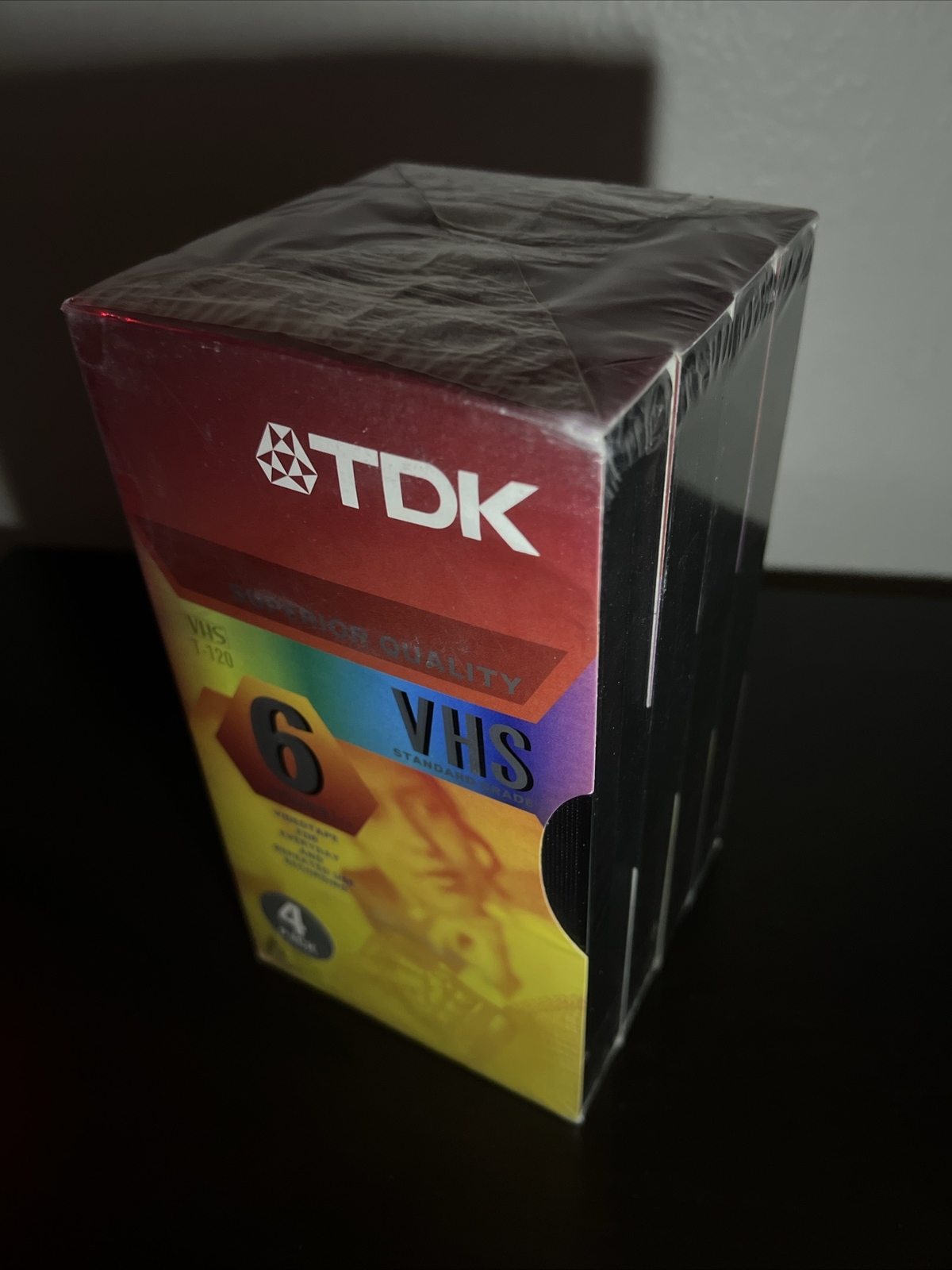 TDK BLANK VHS TAPES 6 Hours VHS T120 Blank Videocassette Tapes 4 Pack ...