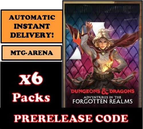 MAGIC MTG ARENA CODE CARD FORGOTTEN REALMS D&D 6 BOOSTERS PACKS PRERELEASE AFR | eBay
