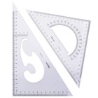 Large Triangle Ruler Square Set 30/60 and 45/90 Degrees Set of 2 | eBay