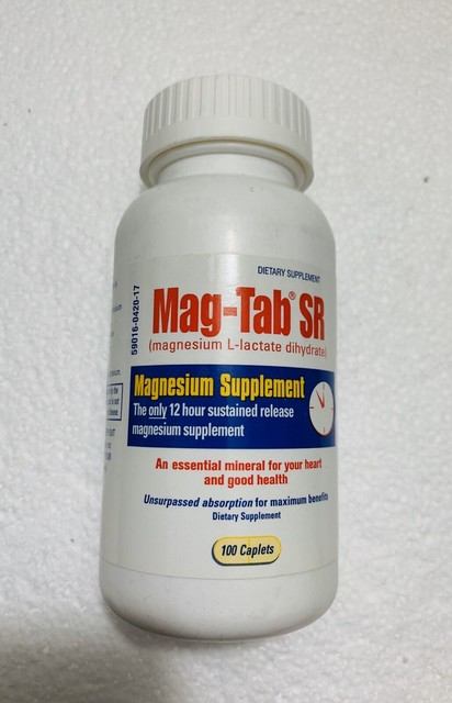 Mag-Tab Magnesium Supplement Caplet - 1928175 (100 Count) for sale ...