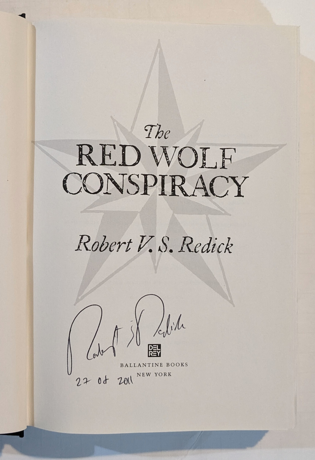 Red Wolf Conspiracy by Robert V. S. Redick (2009, Hardcover) for sale ...