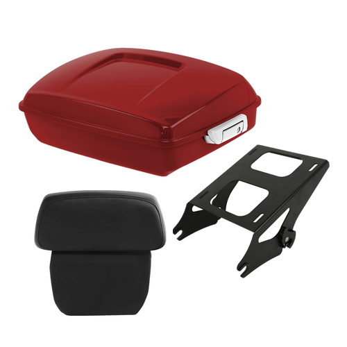 Chopped Pack Trunk Pad Mount For Harley Tour Pak Touring 14+ Wicked Red ...
