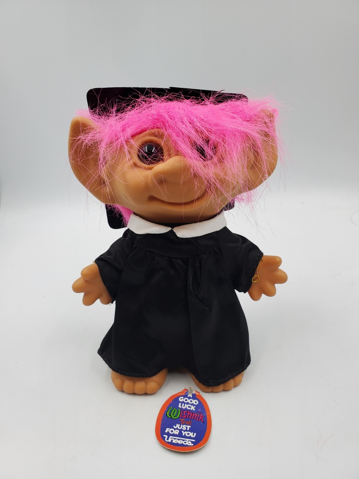 Wishnik 7.5" Graduation Troll Pink Hair in Cap and Gown | eBay