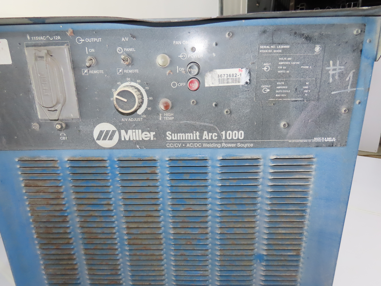 Miller Summit Arc 1000 A Amp Submerged CC/CV AC/DC Welder Welding Power ...