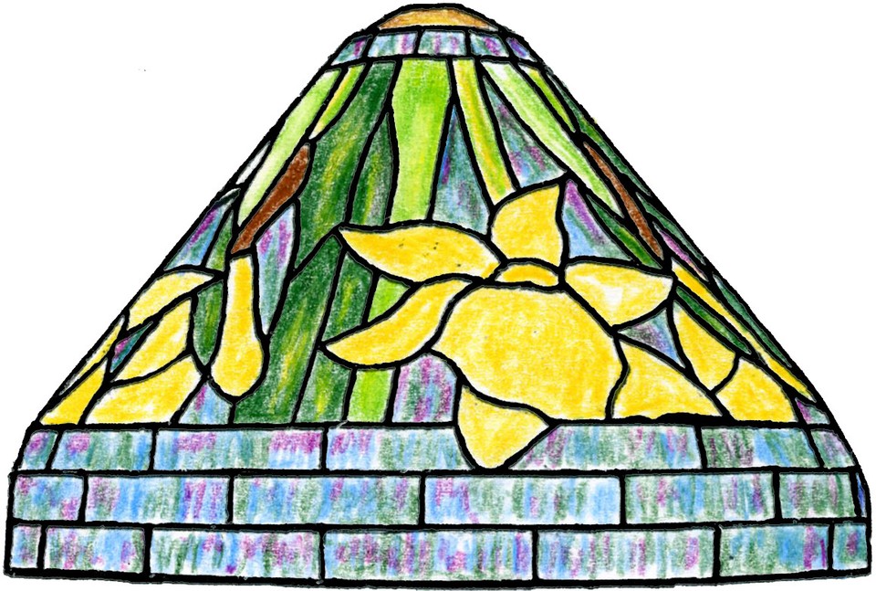 HL Worden SC7 Stained Glass Tiffany Lamp Form Mold, Patterns For SC-7 ...