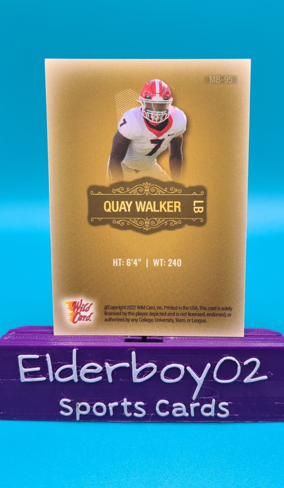 Quay Walker Rookie RC 2022 Wild Card Matte Gold Green Bay Packers | eBay