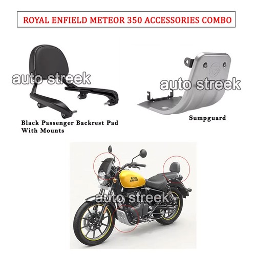 Genuine Royal Enfield Meteor 350 "Sump Guard & Passenger Backrest" | eBay