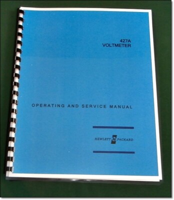 HP 427A Operating & Service Manual: w/11"X17" Schematic & Protective ...