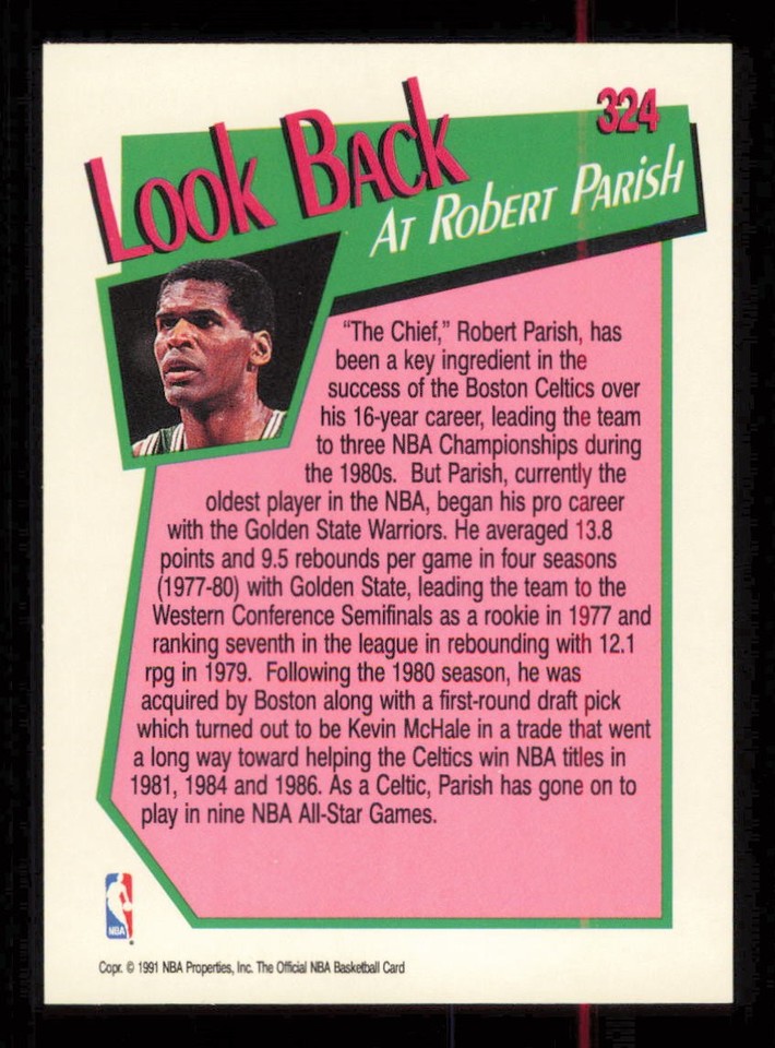 1991-92 Hoops #324 Robert Parish HOF Basketball CELTICS NM | eBay