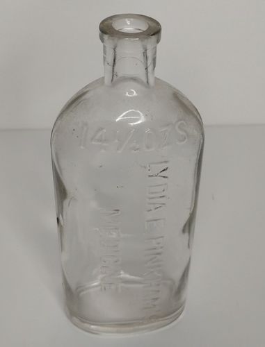 Vintage LYDIA E. PINKHAM'S MEDICINE Embossed Clear Glass Bottle 14 1/2 ...