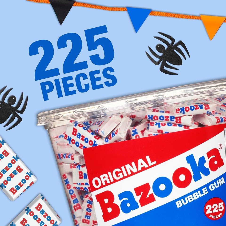 Bazooka Bubble Gum Individually Wrapped Pink Chewing Gum Original ...