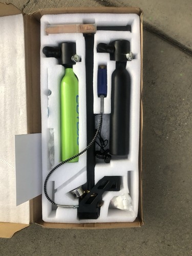 0.5L Mini Scuba Tank with Pump | Portable Divng Lung Tank Emergency Air ...