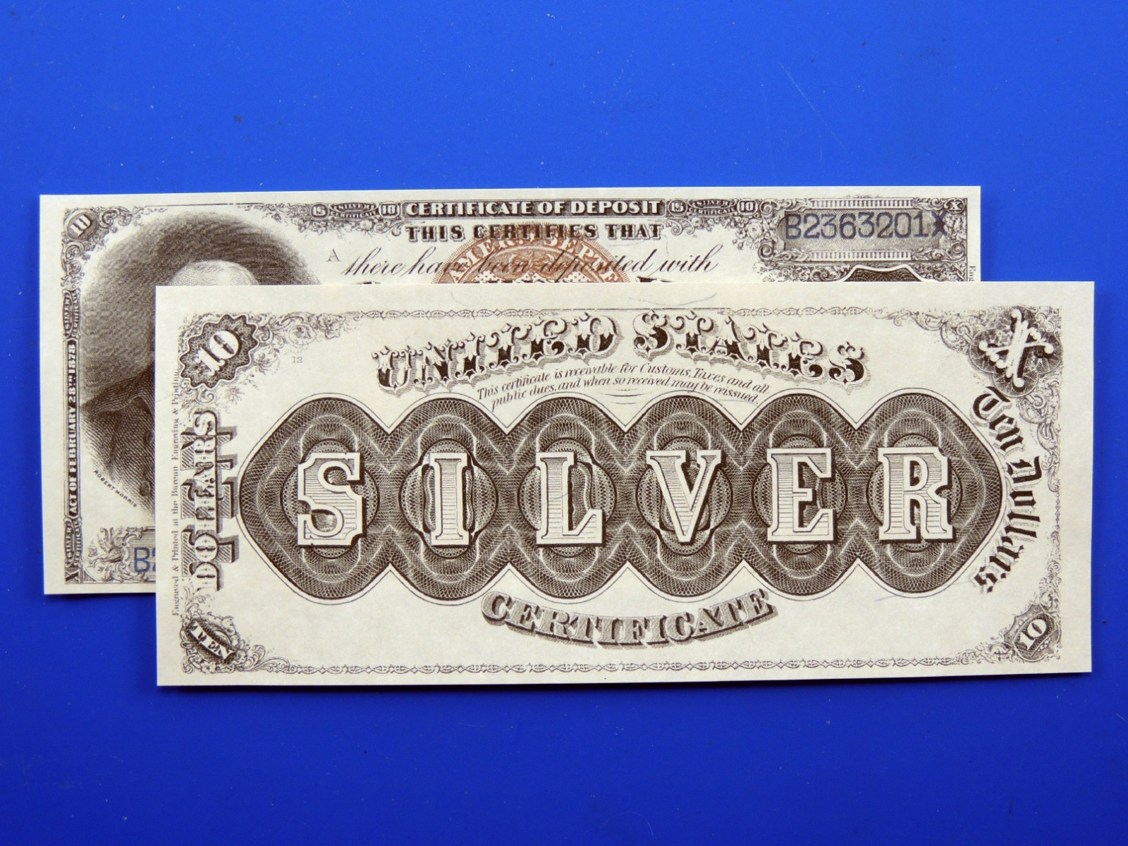 Reproduction $10 1880 Silver Certificate Note US Paper Money Currency ...