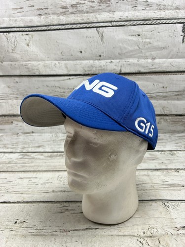 Ping G15 Embroidered Spell Out Tour Staff Blue Stretch Fit Fitted Golf ...