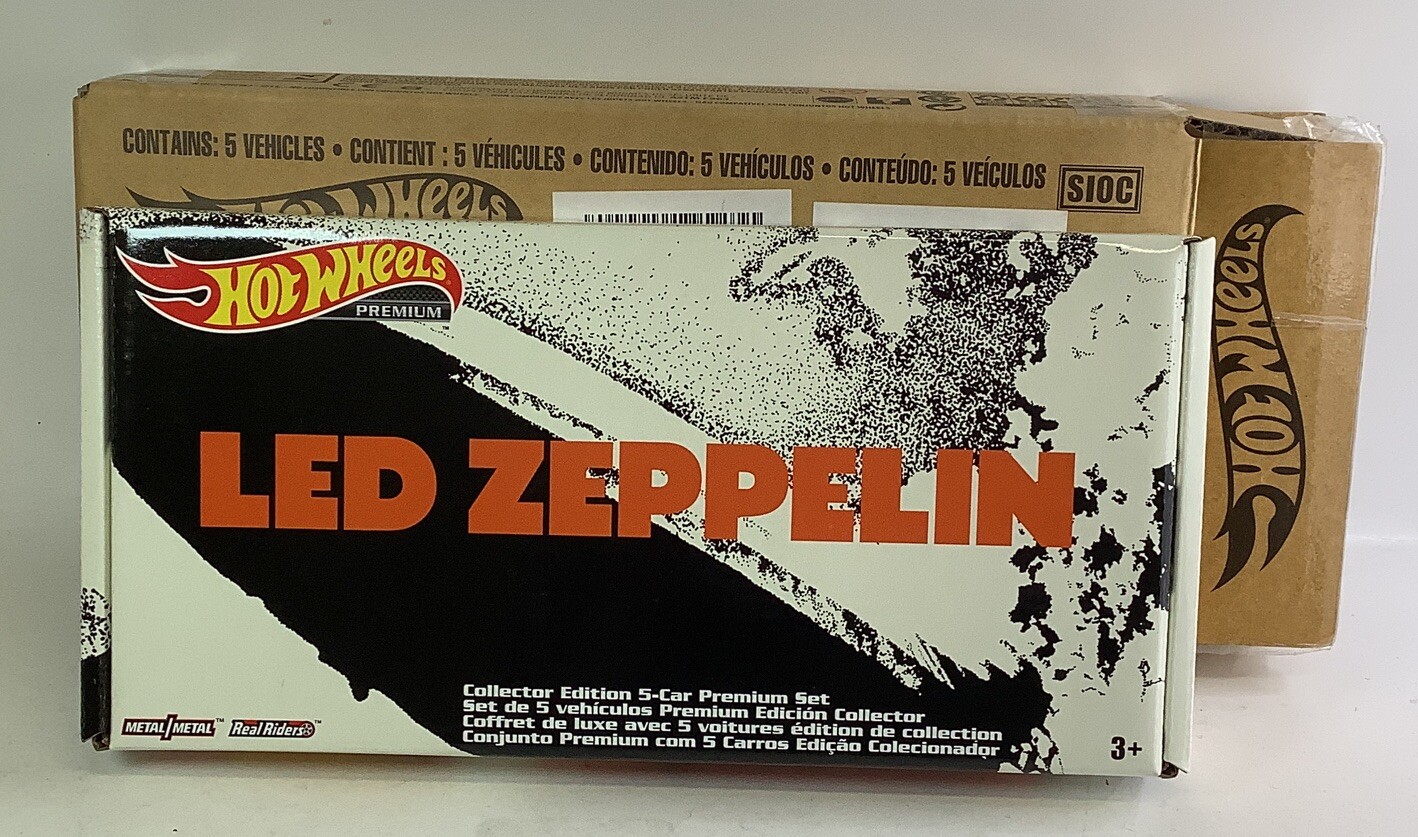 Hot Wheels Led Zeppelin 5 Car Premium Box Set Factory SEALED 1:64 ...
