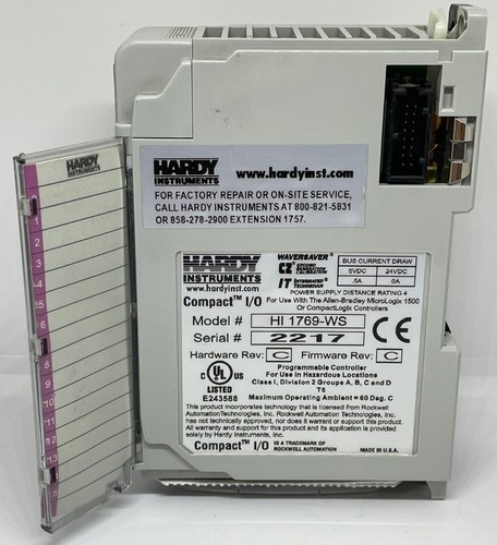 Hardy Instruments HI 1769-WS Allen Bradley CompactLogix Weigh Scale ...