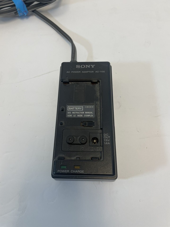 Genuine Original SONY OEM AC-V30 AC Power Adapter Battery Charger VTR ...
