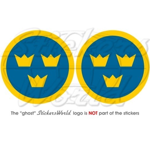 SWEDEN Swedish Air Force Aircraft Roundel 75mm (3") Vinyl Stickers ...