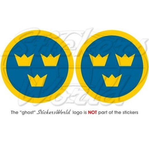 SWEDEN Swedish AirForce Aircraft Roundel 75mm (3") Vinyl Stickers ...