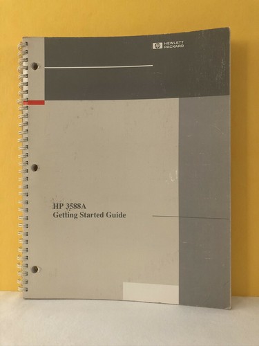 HP 03588-90005 3588A Getting Started Guide | eBay