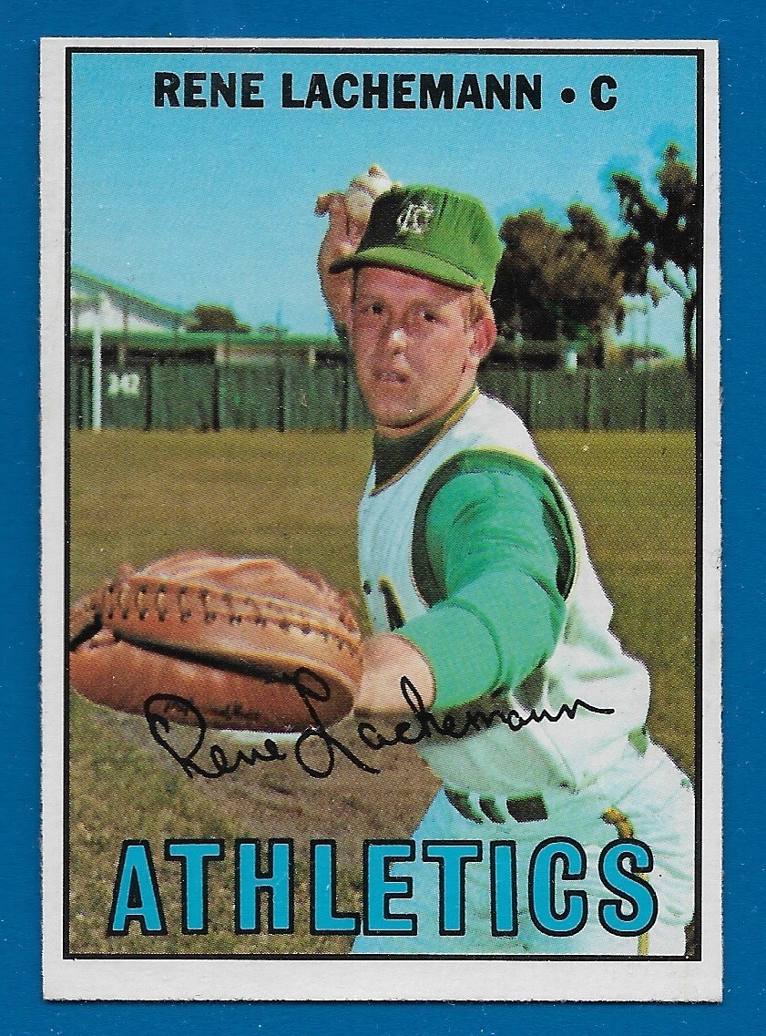 1967 Topps Rene Lachemann Card Semi High #471 Kansas City Athletics ...