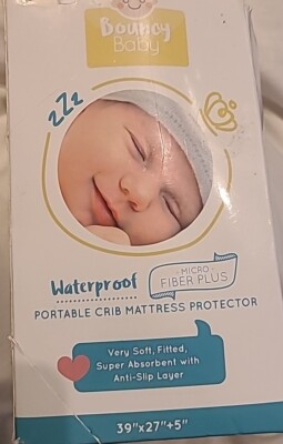 BOUNCY BABY Crib Mattress Protector Waterproof. 39x27x5 | eBay