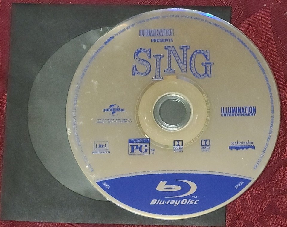 Sing Blu-ray (2016) USED Disc Only! NO Case or Artwork Included! Very Good Cond 25192366550| eBay