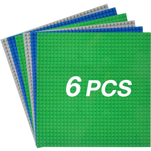 6 Pack Classic Baseplates Building Base Plates for Building Bricks 100 ...