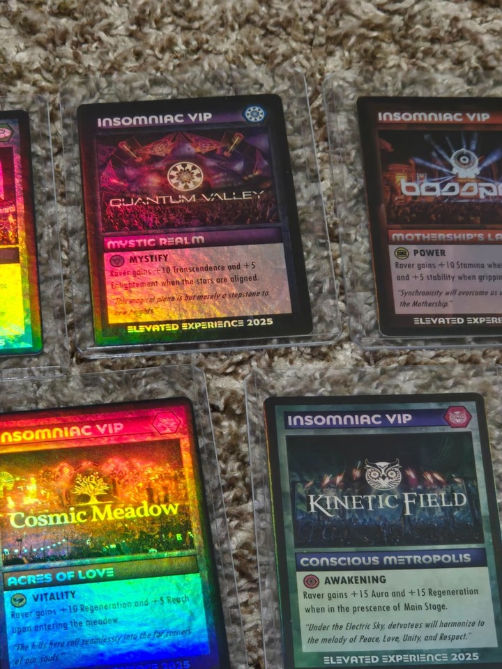 2025 VIP Experience EDC Trading Cards Pass/Lanyard and Sticker Set 2025 ...