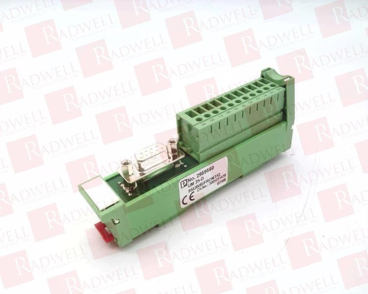 PHOENIX CONTACT UM 25-D 9SUB/B/FRONT/Q / UM25D9SUBBFRONTQ (NEW NO BOX ...