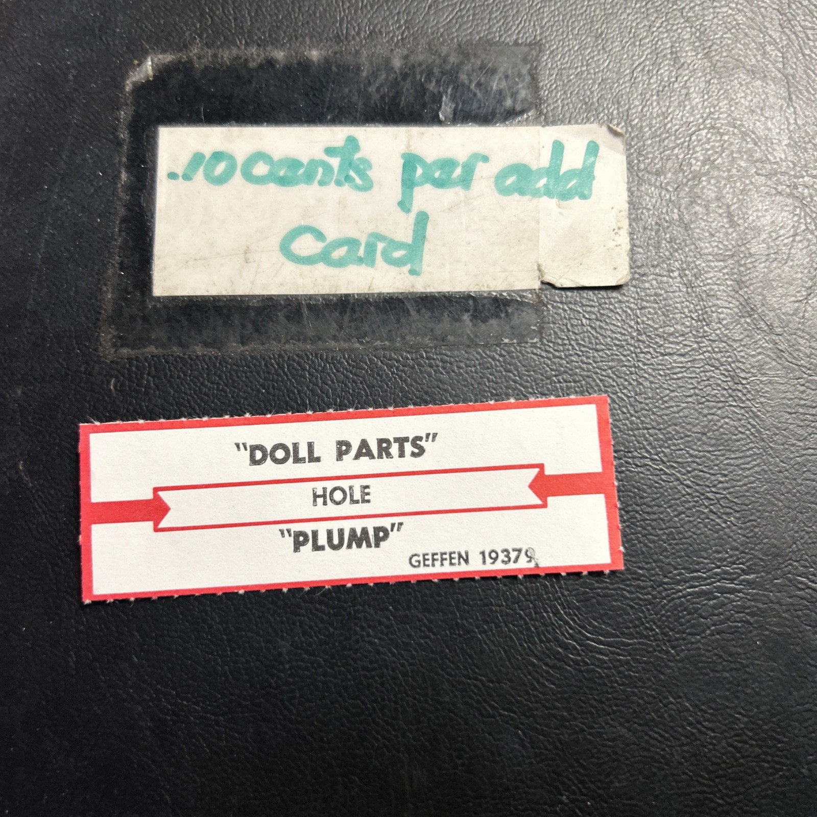 1 JUKEBOX TITLE STRIP Hole Doll Parts/Plump Geffen 45 | eBay