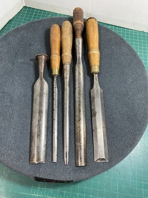 Vintage Buck Bros Chisel Lot Curved & Flat Chisels USA 🇺🇸 Plus P. S ...