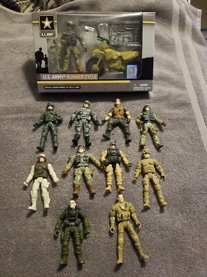 U.S Army Runner Cycle And 10 Army Men Lot | eBay