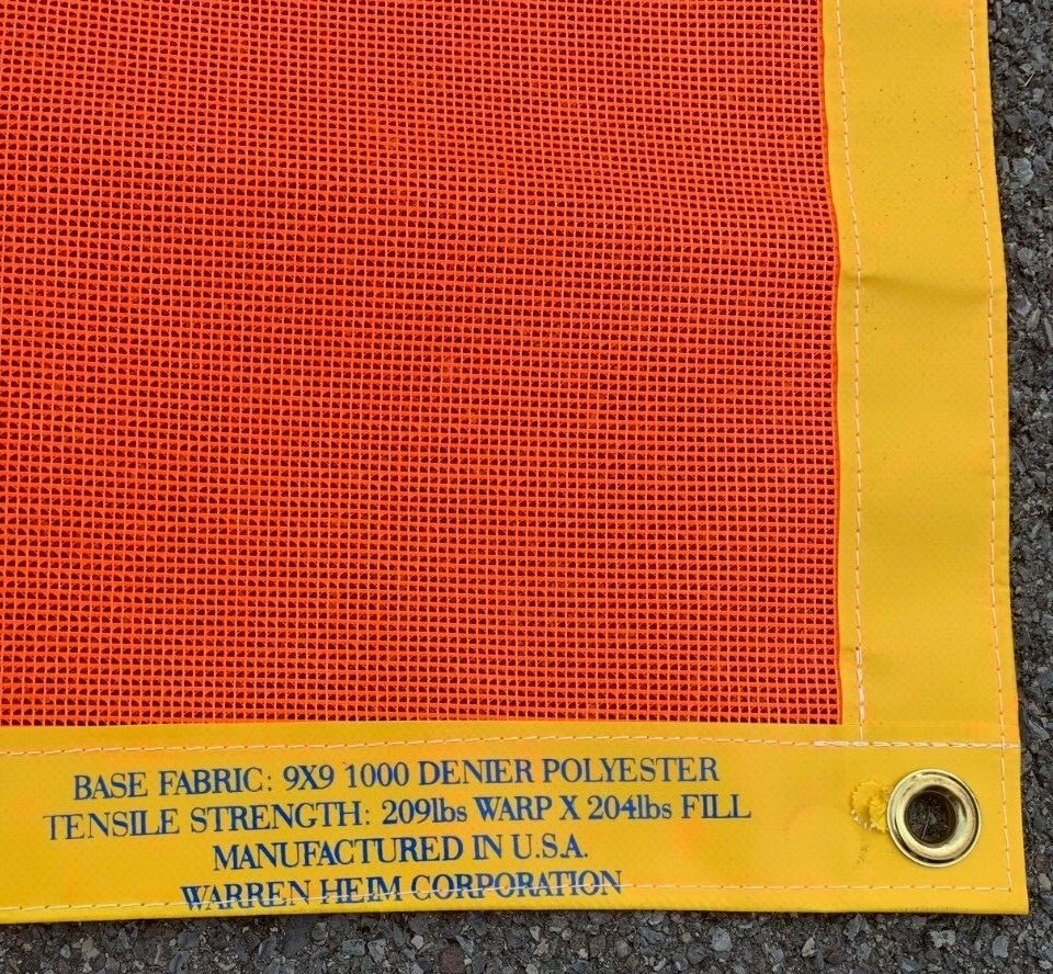 Warren Heim Corporation Safety Orange Mesh Tarp 5' x 4' | eBay
